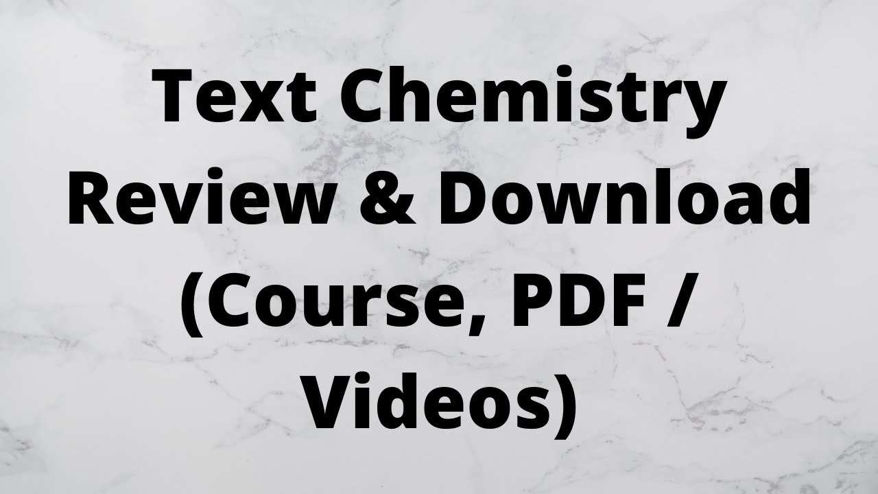 Text Chemistry Review & Download (Course, PDF / Videos) - YouTube