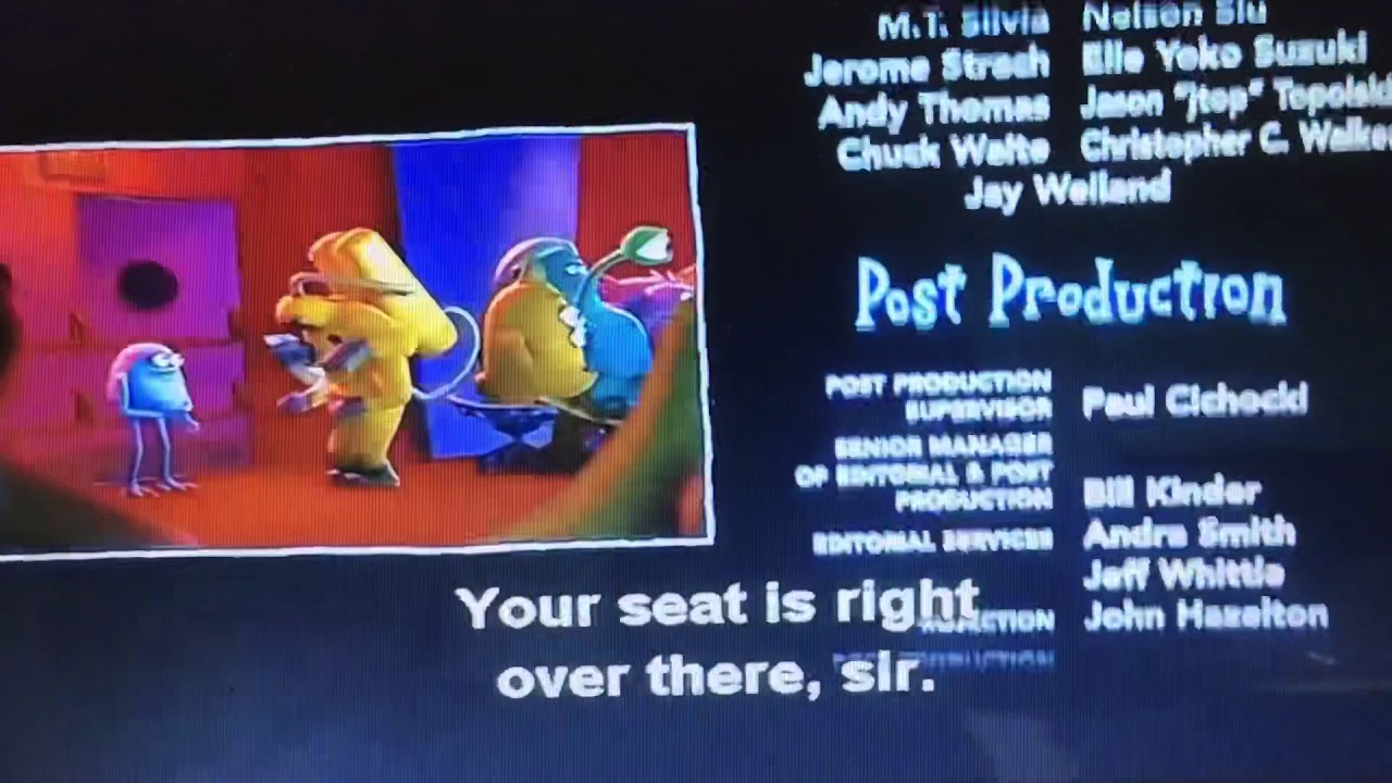 Monsters inc (2001) end credits (with bloopers) part 02 - YouTube