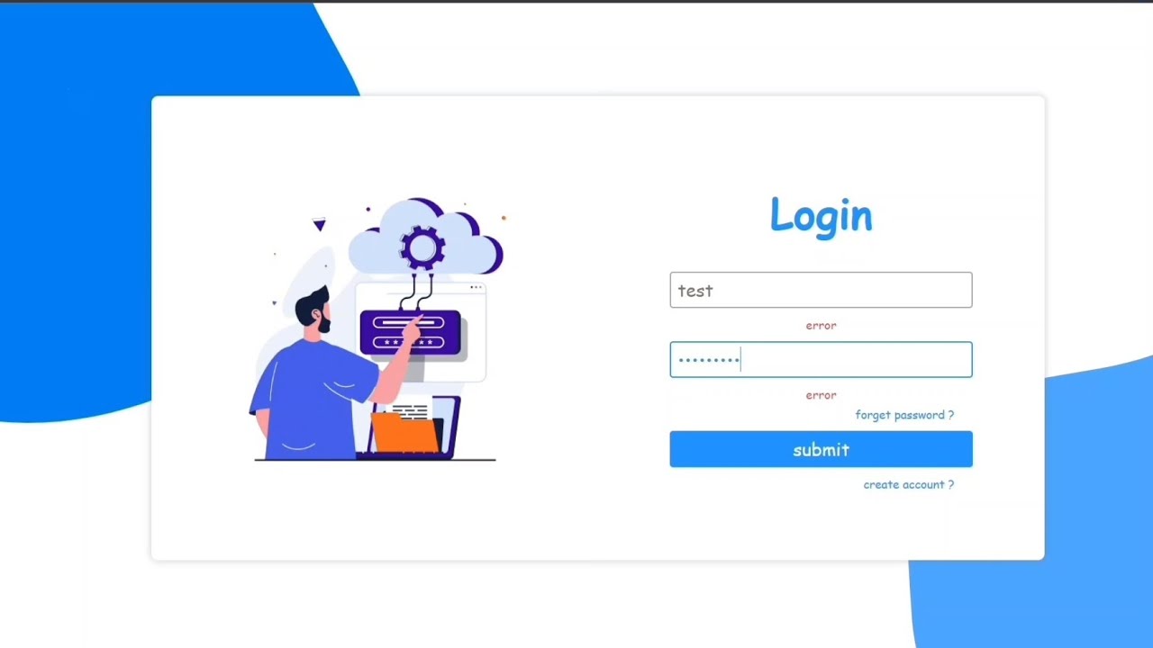 Login Form - Part -1 1| تصميم فورم تسجيل دخول الجزء - 1 , HTML , CSS ...