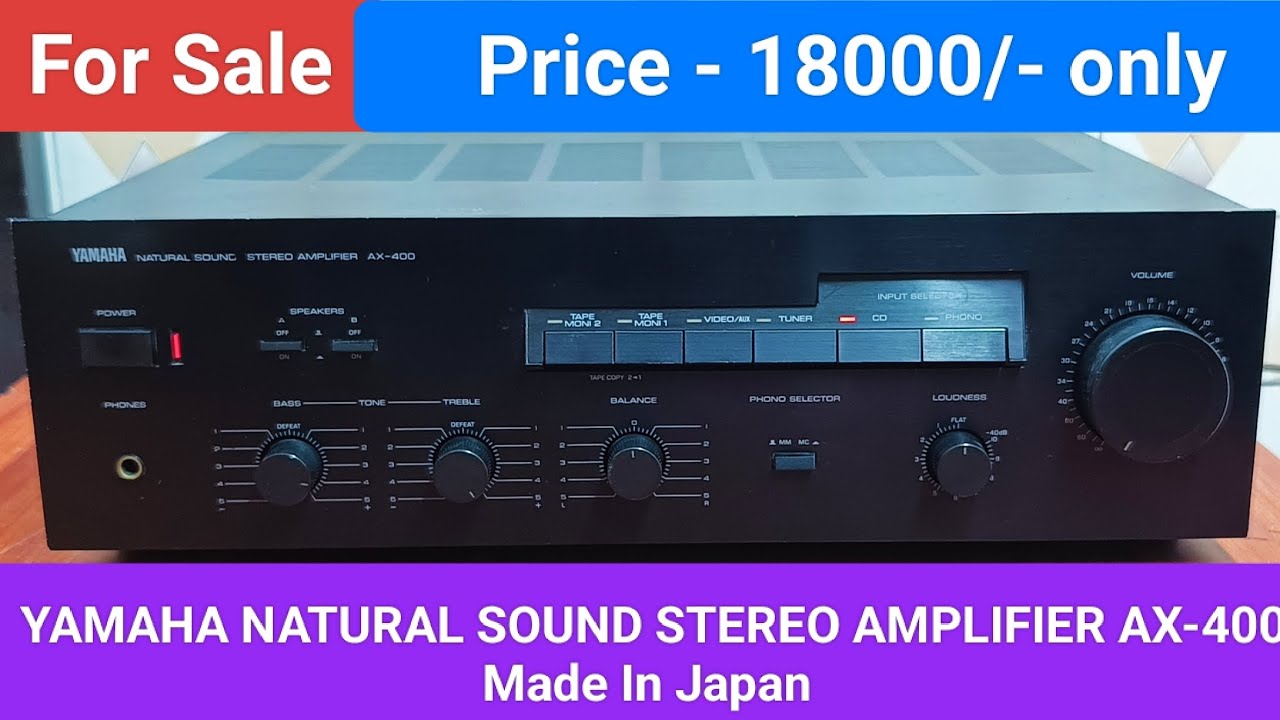 YAMAHA NATURAL SOUND STEREO AMPLIFIER AX-400 Nice Sound Quality ...