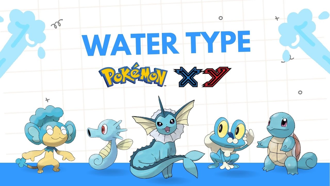 All Pokemon character WATER type - Pokemon x&y - YouTube