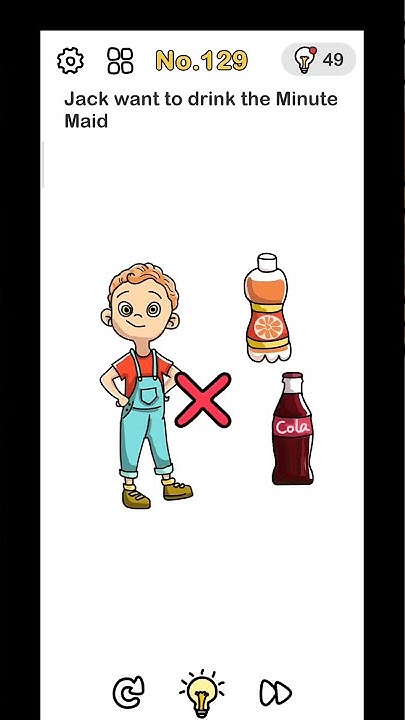 #Answerbrainoutlevel129 || Brain Out Level 129 - Jack want to drink Minute Maid - YouTube
