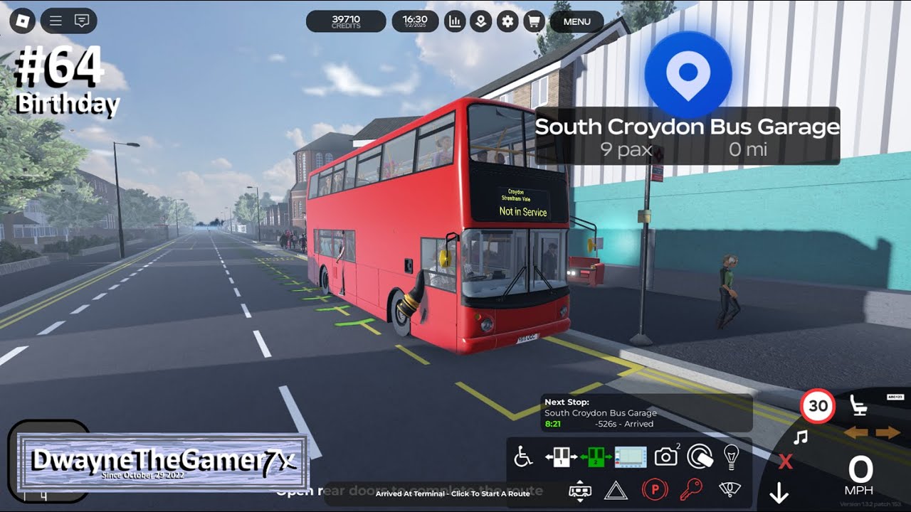 Gameplay 64: Birthday | Roblox Croydon london bus simulator - YouTube