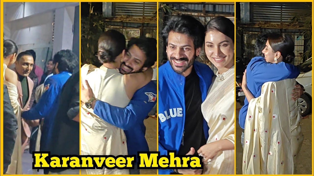 Karanveer Mehra Tightly Hugs and Greets Binodiini Movie Actress Rukmini ...