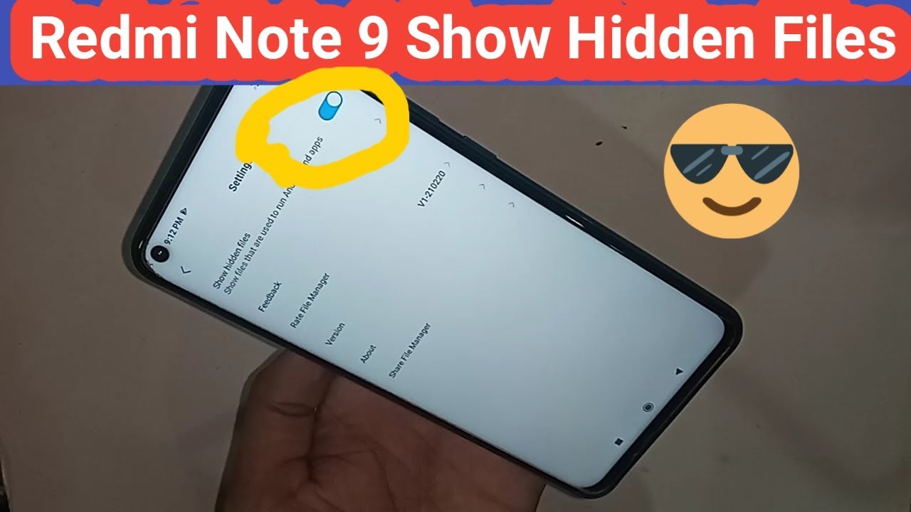 Redmi note 9 show hidden files - YouTube
