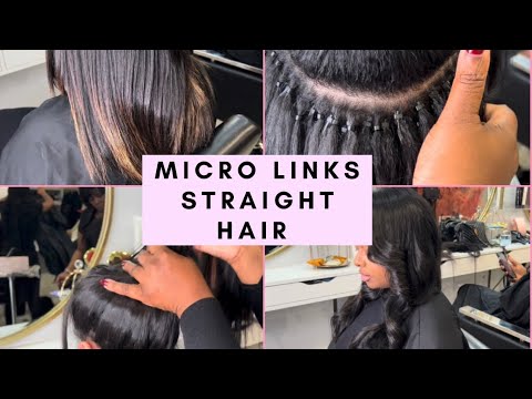 Micro Links London, install with House Of Hair Uk straight hair - YouTube