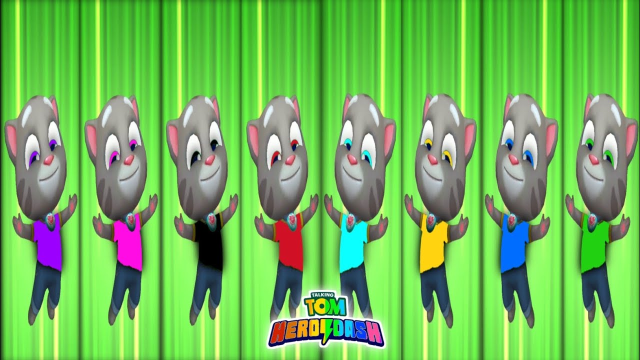 Talking Tom Hero Dash - 8 Hero Tom 8 Colour's Suit || Running The Home ...