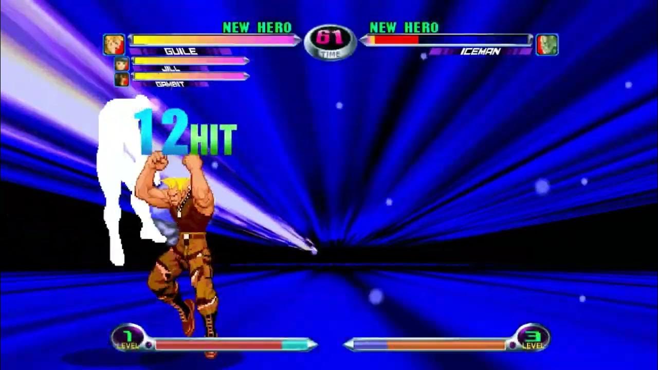 MvC2 : Guile Corner Combo FSD + grab - YouTube