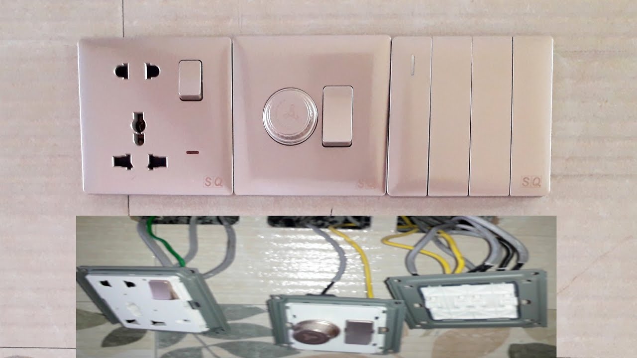 fan regulator connection | 4 gang switch 6 pin socket wiring connection ...