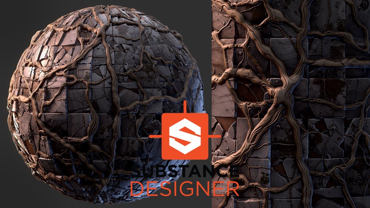Stylized Old Tiles with Roots - Substance Designer - YouTube