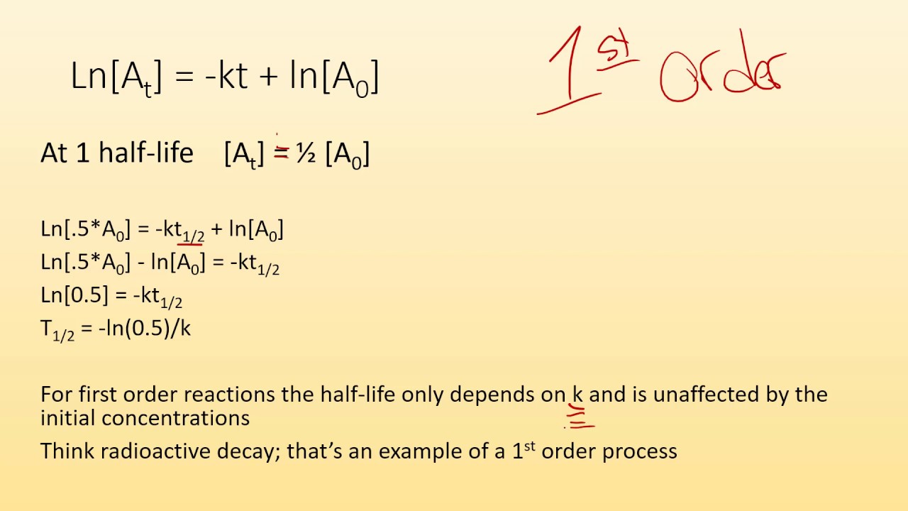 First Order Decay Equation