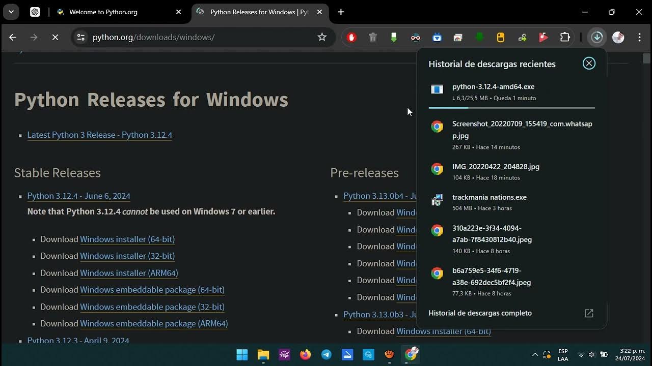 Instalar la ultima version de Python para Windows - YouTube