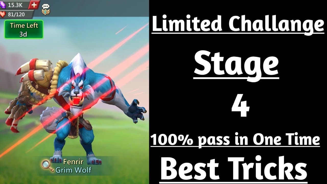 Lords mobile Grim Wolf limited challenge stage 4 |Bloodlust limited ...