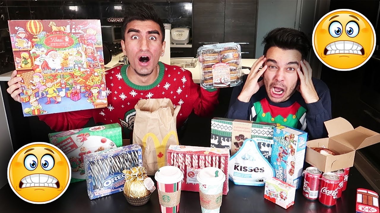 I MADE THE BIGGEST BET EVER WITH DEREK GERARD! (christmas mukbang ...