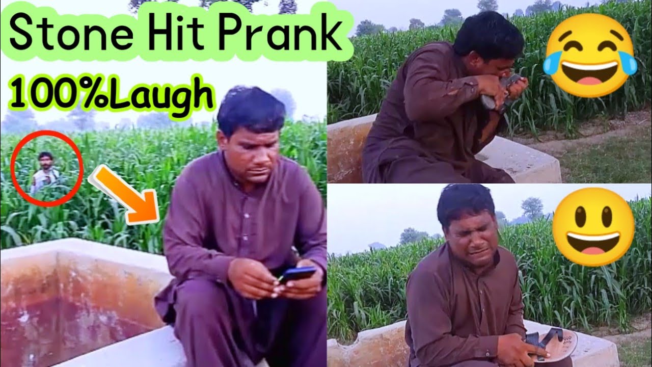 Stone Throwing Hit Prank 😂😀 Hit Prank Funny Reactions | Fun Halt - YouTube