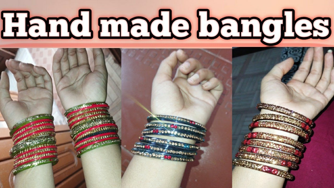 Beautiful hand made glass bangles/ chemical bangles/ hand made bangles ...