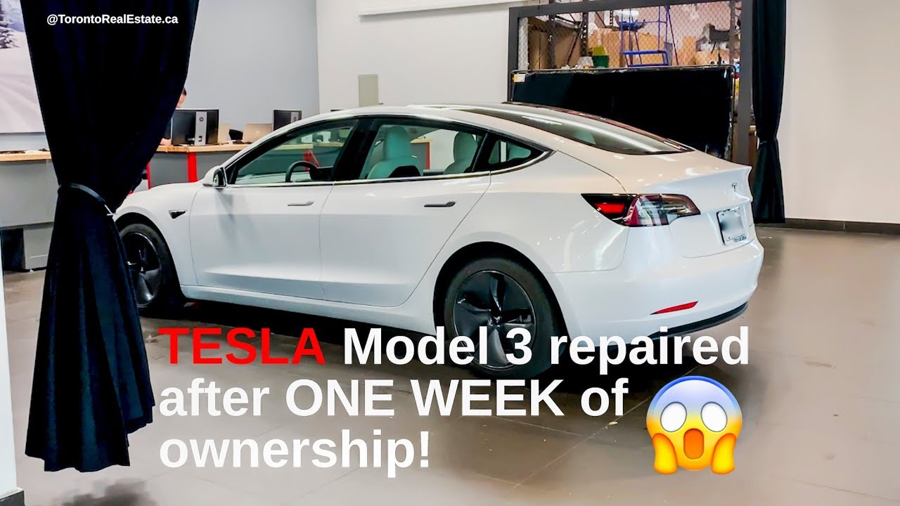 Tesla Model 3 repaired after 1 week of ownership | TESLA SERVICE ...