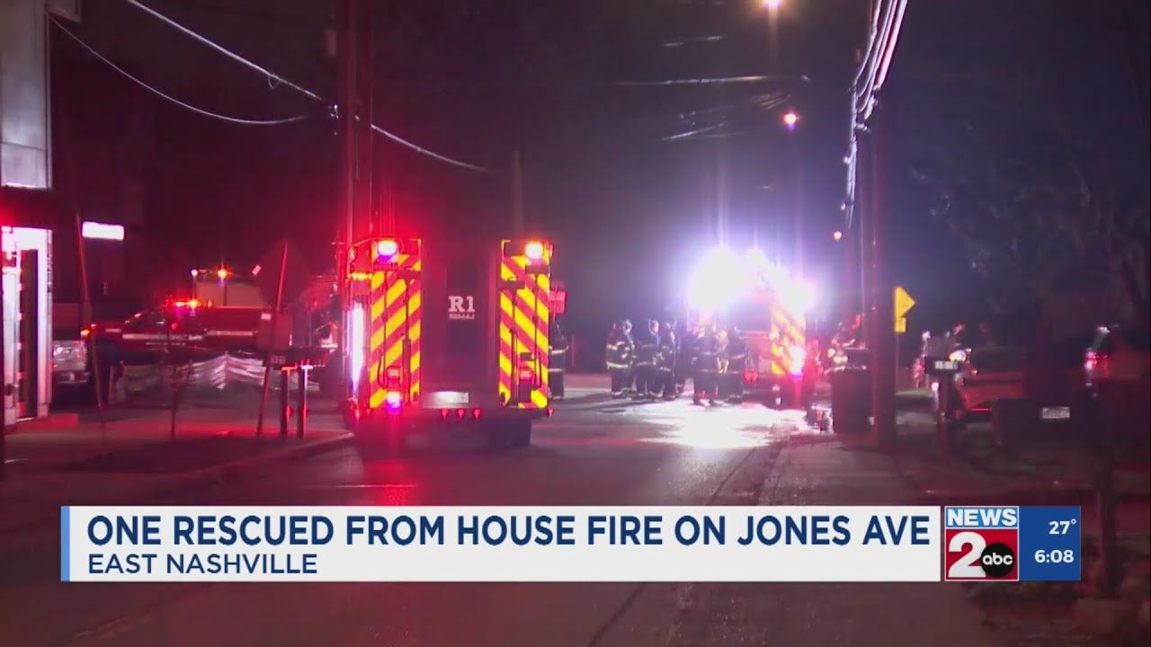 1 rescued from house fire on Jones Avenue - YouTube
