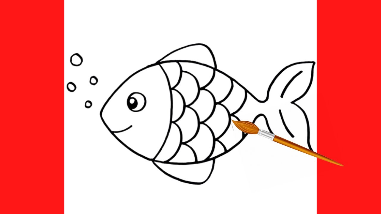 How to DRAW A FISH EASY Step by Step | Perfect for Kids & Beginners ...