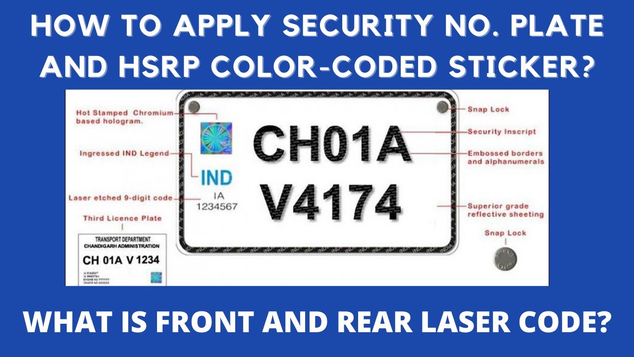WHAT IS FRONT AND REAR LASER CODE | HOW TO APPLY SECURITY NO. PLATE AND ...