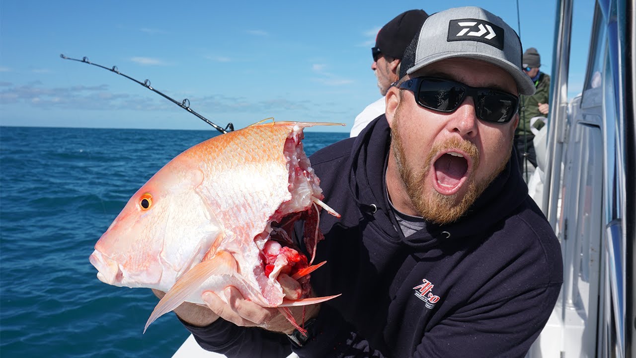 MONSTER Mutton Snapper Catch and Cook! (SHARKS) - YouTube