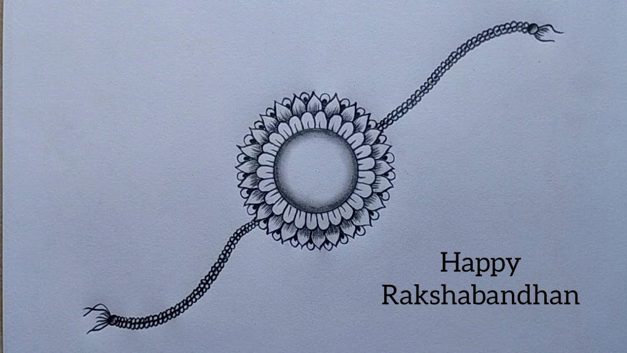 Rakhi drawing easy| How to draw Rakhi step by step| Rakshabandhan ...