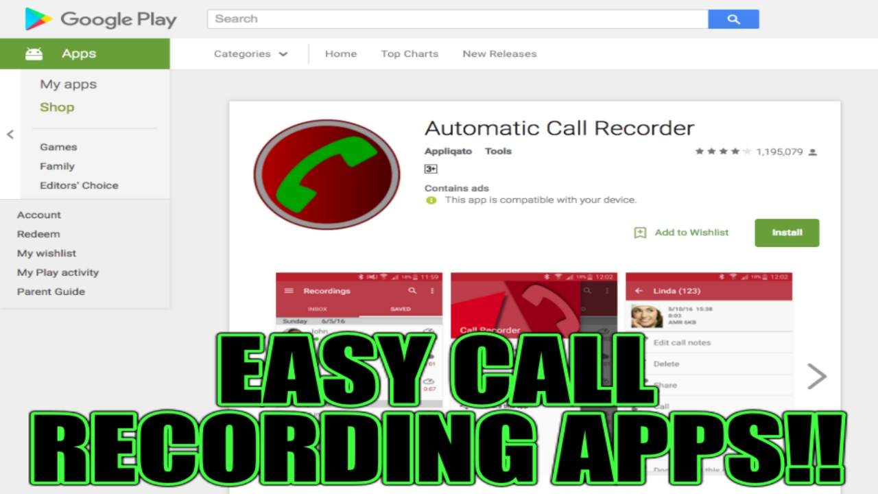 BEST EASY AUTOMATIC CALL RECORDING APPS - YouTube