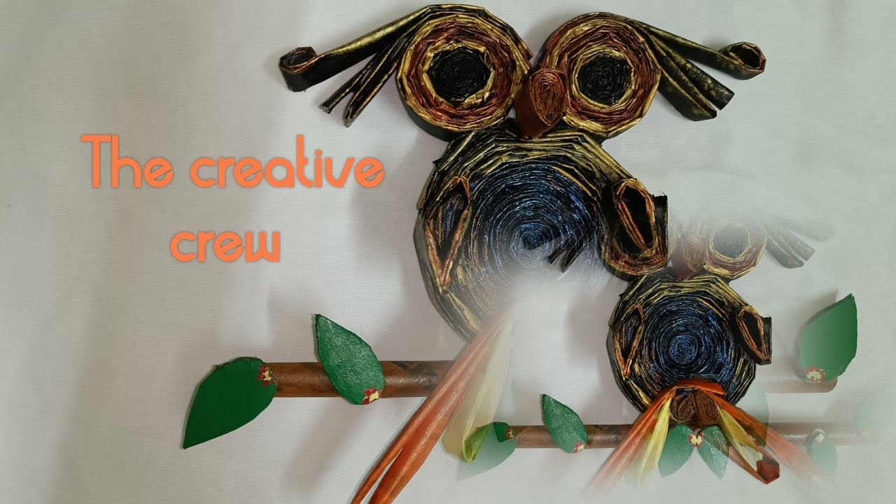 DIY newspaper owl...#art#owl#newpapers #craft #diycrafts - YouTube