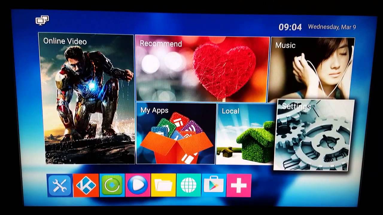 Beelink Mini MX Android TV Box setup and interface - YouTube