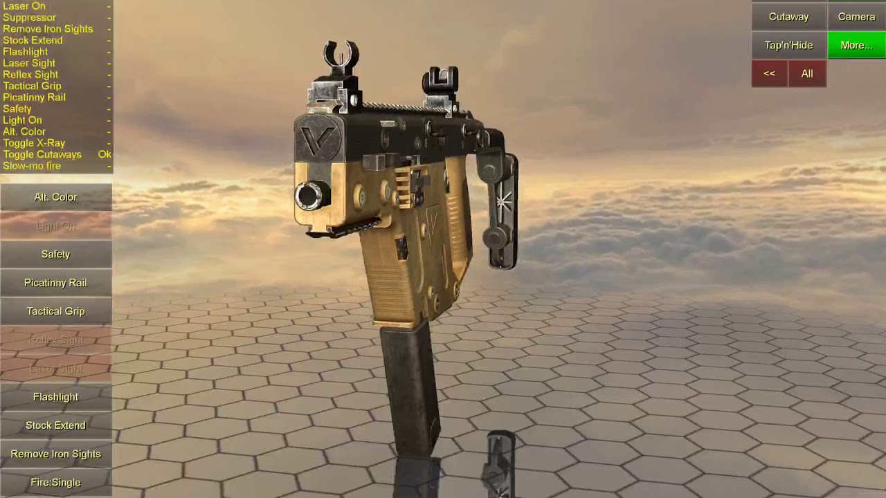 KRISS Vector- Gun disassembly 3D (screen testing) (first upload) - YouTube