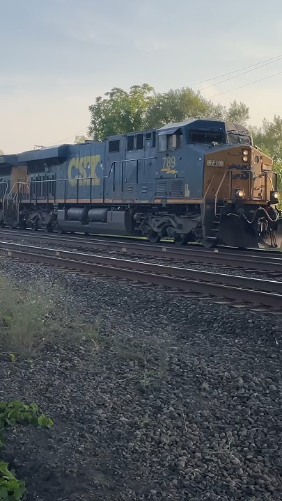 CSX 789 ES44AH Leads CSX I168 Under Mile Strip Bridge Blasdell NY 8/15/24 - YouTube
