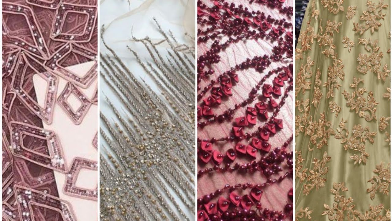 #Embellishment sequins net fabrics ideas|| china net embellishment ...