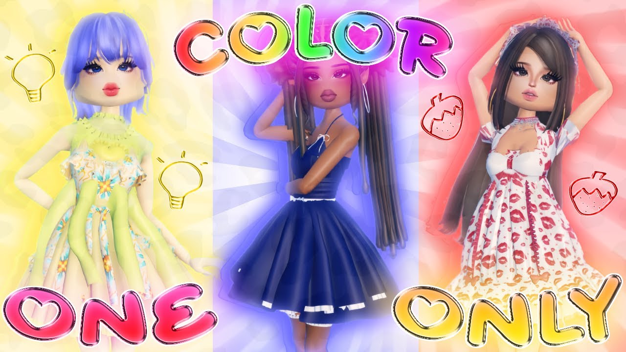 **ONE** COLOR ONLY CHALLENGE IN Dress To Impress! - YouTube