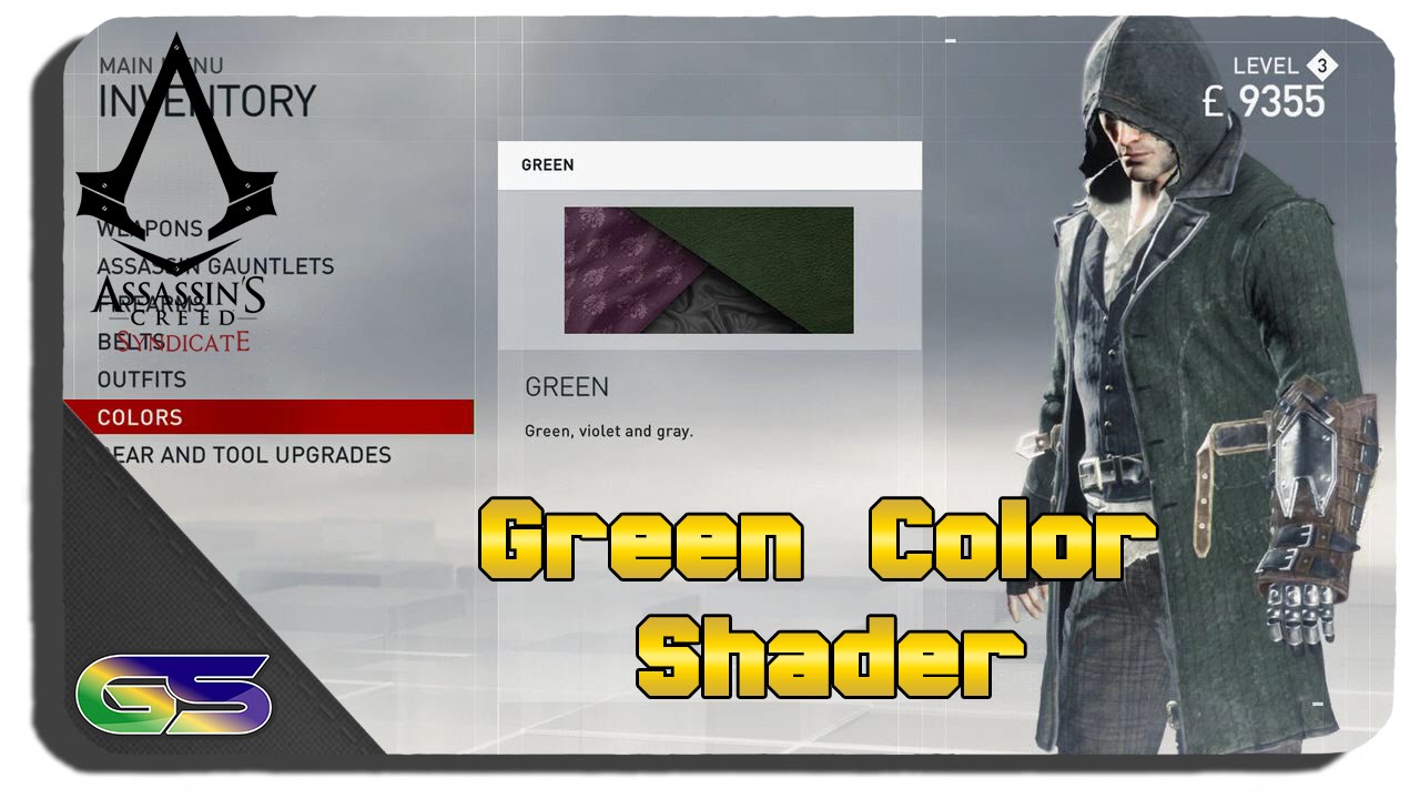 Assassins Creed: Syndicate - Green Color Shader Location - YouTube