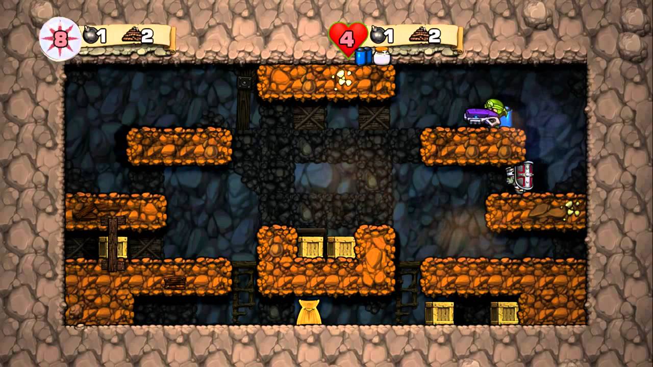 Spelunky deathmatch 6: 1v1 - YouTube
