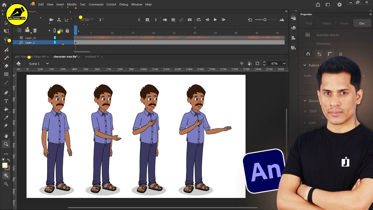 Animated Cartoon Character For YouTube Video | Cartoon Video Kaise Banaye | @LearnAnimationHindi ...