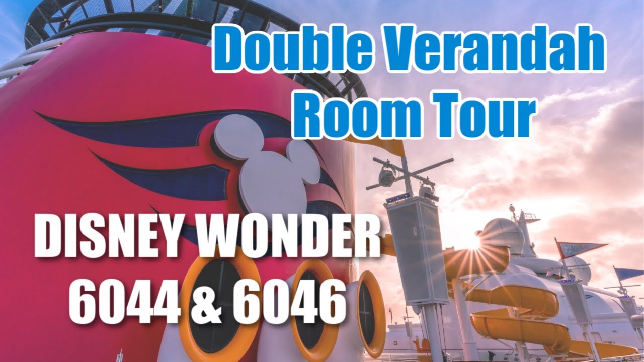 Double Verandah Room Tour Disney Wonder 6044 & 6046 with Halloween Room ...