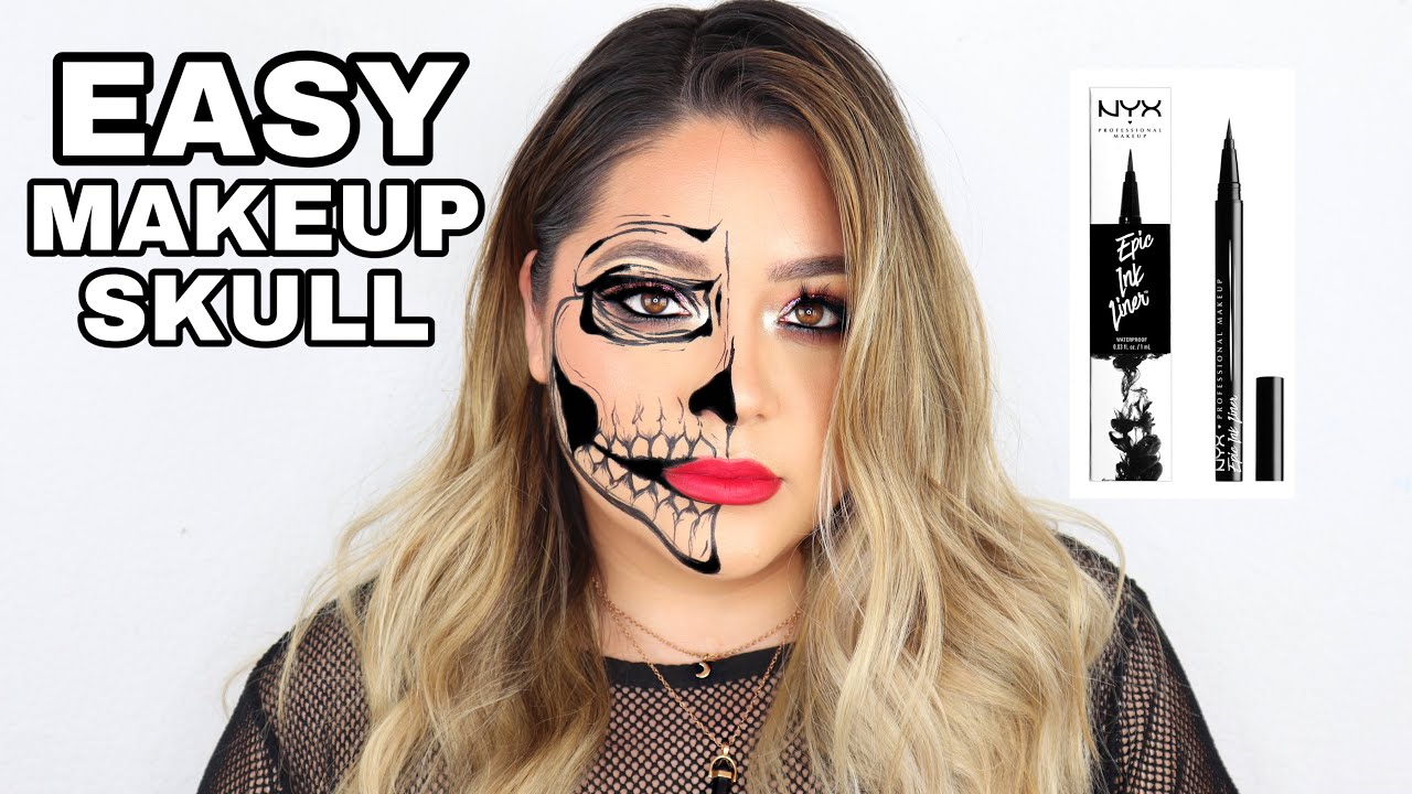 EASY MAKEUP SKULL | NIKK @ NITE 2020 | Nikki Valenzuela - YouTube