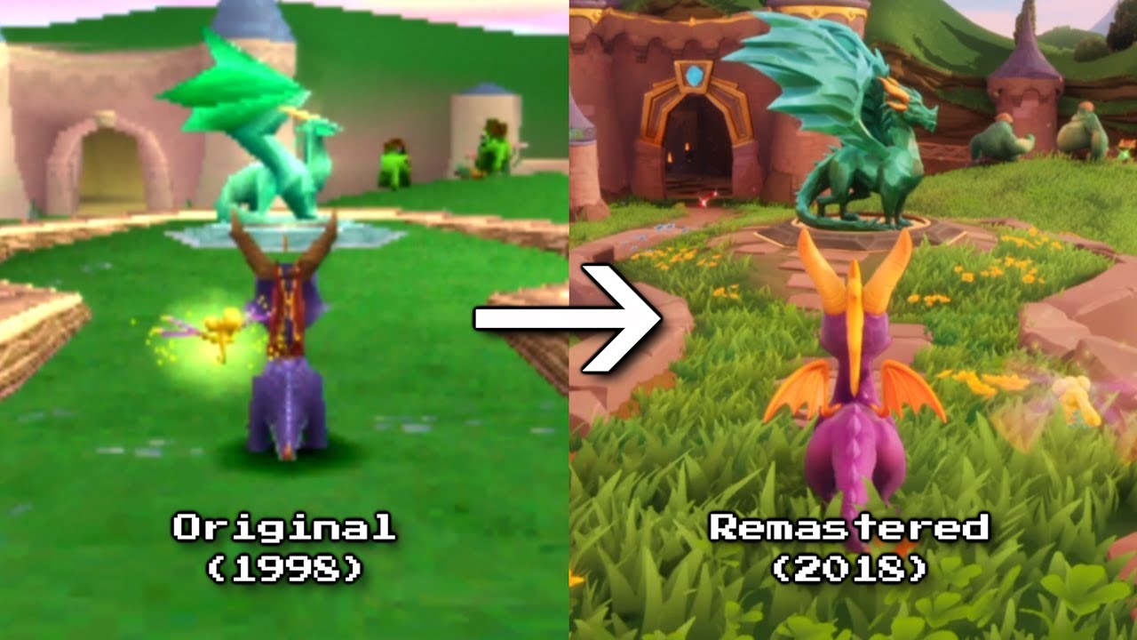 Graphics and Animations Comparison - Spyro 1 vs Reignited - YouTube