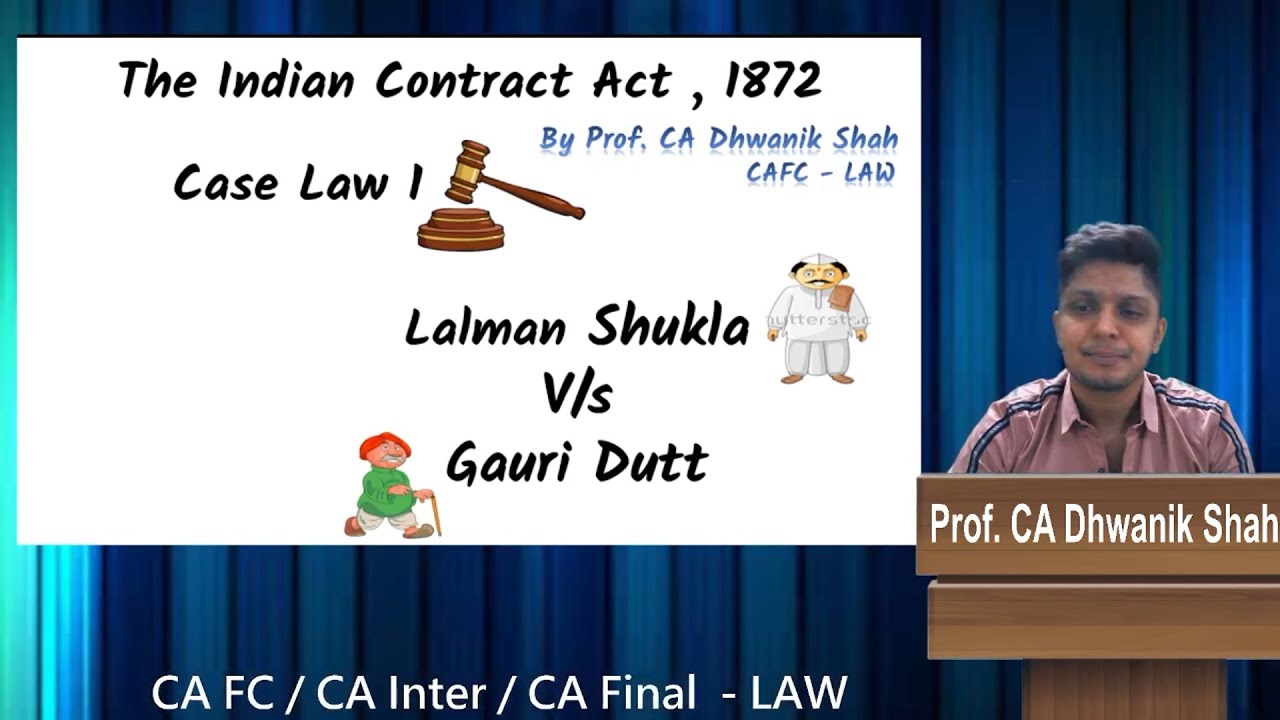 Case Law 1 - Lalman Shukla vs Gauri Dutt - YouTube