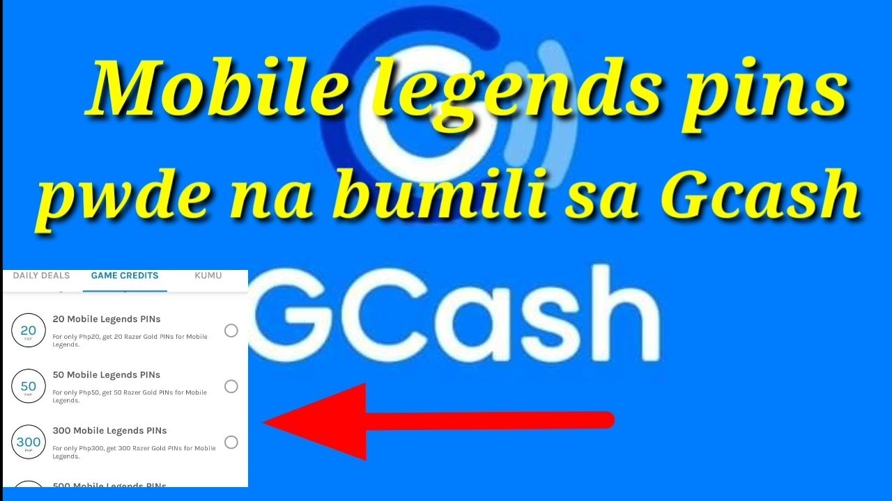 Paano bumili ng mobile legends pins sa Gcash - YouTube