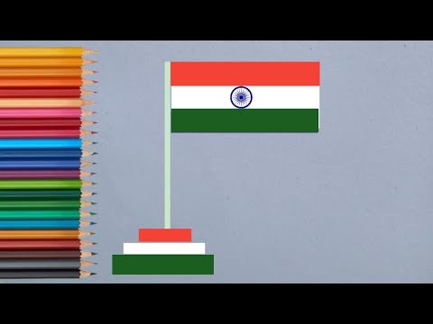 how to draw national flag || Indian flag drawing ...