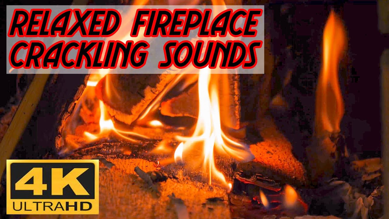 Relaxed Fireplace Crackling Fire Sounds in 4K - YouTube