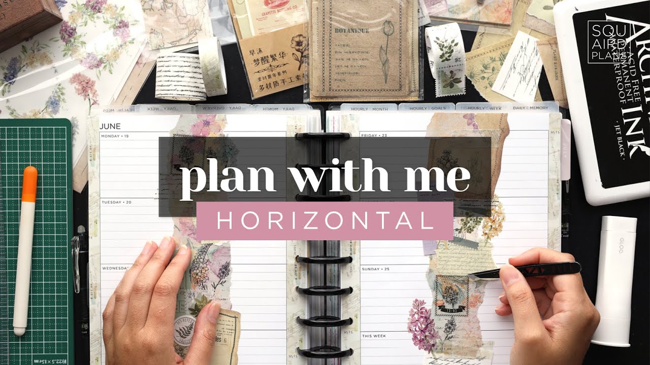 PLAN WITH ME :: DECORATING A HORIZONTAL LAYOUT IN A CLASSIC HAPPY ...