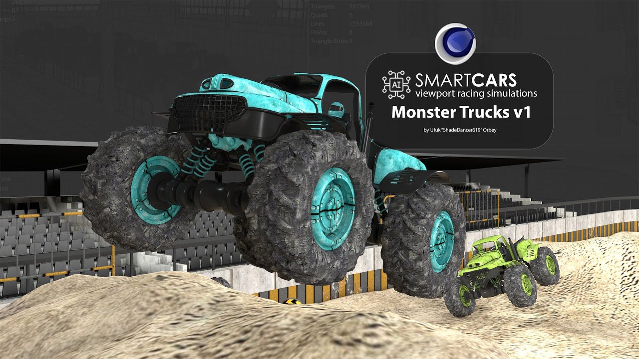 SmartCARS Monster Truck viewport Simulation v1 - YouTube