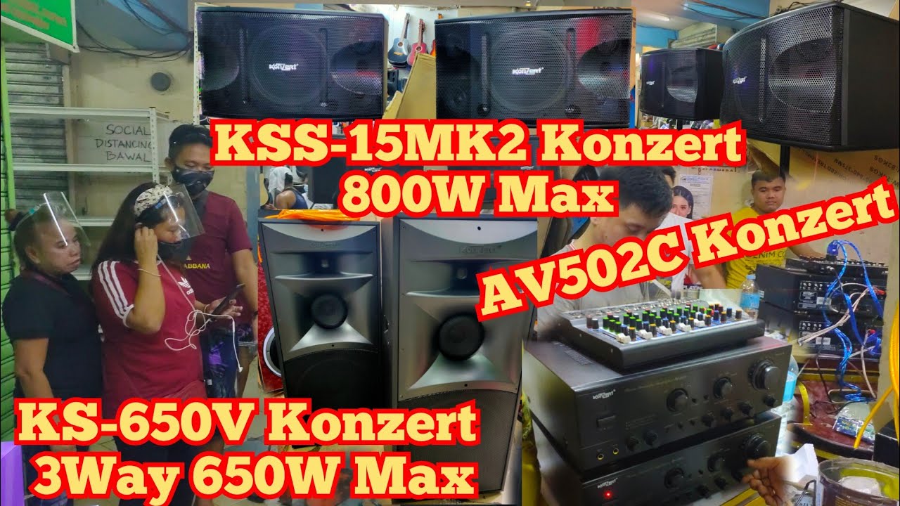 Konzert KS-650,KSS-15MK2,Mixer 7 channel,AV502C Konzert 15,000 Budget ...