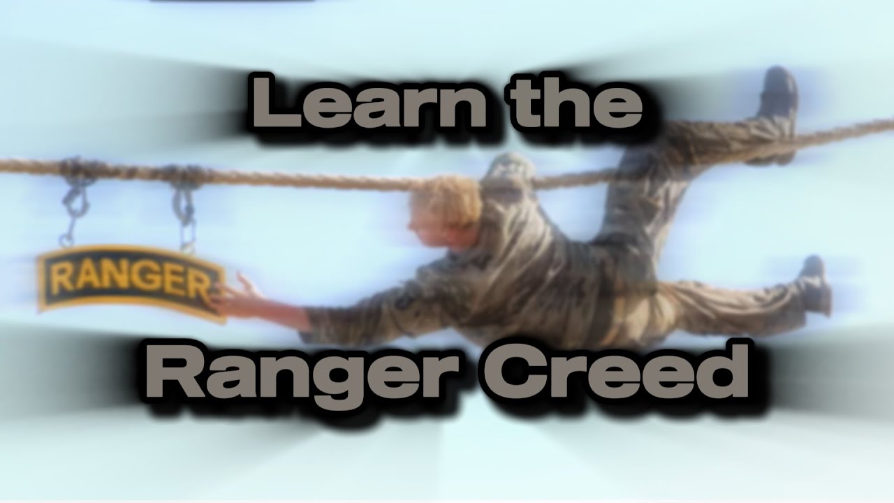 The Ranger Creed: Looped Five Times To Easily Memorize - YouTube