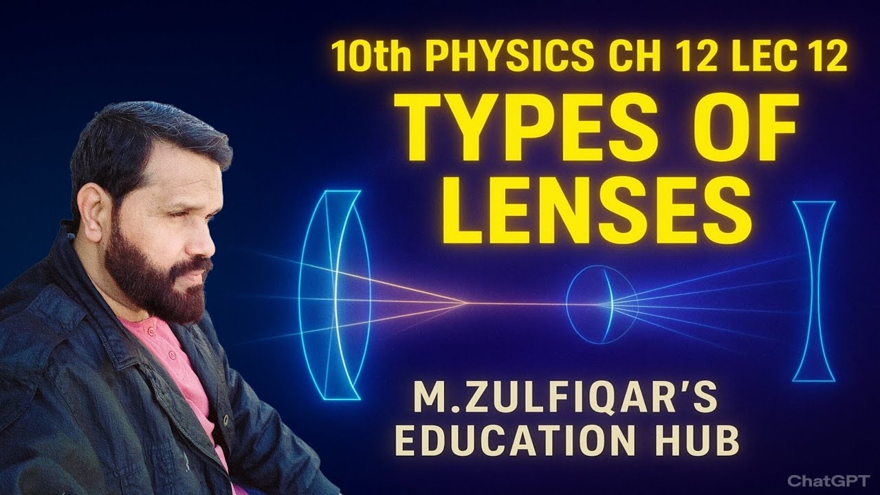 10th PHYSICS CH 12 LEC 12: Lenses آسان طریقے سے سمجھیں | Convex ...