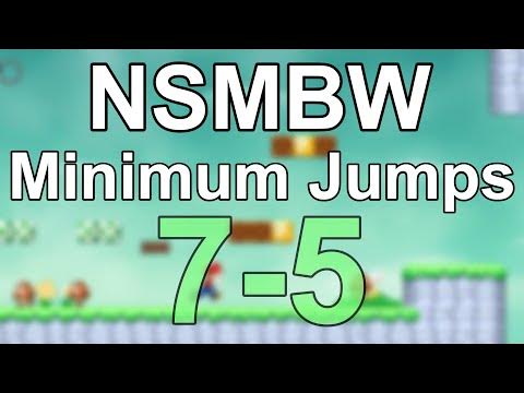 NSMBW 7-5 Minimum Jumps [TAS] - YouTube