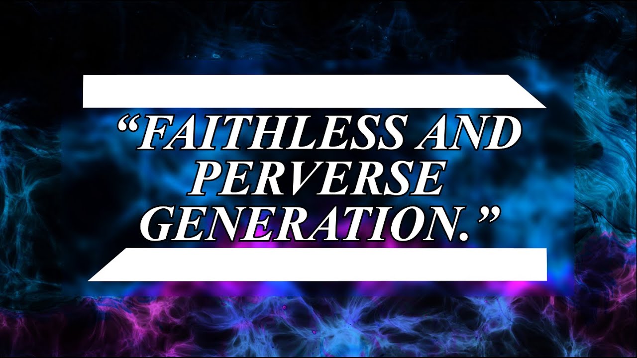 Faithless and perverse generation | Luke 9:28-62 | Calvary Chapel ...